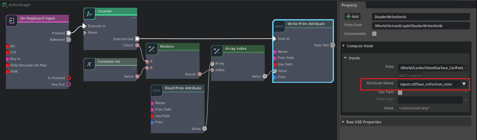 Action Graph Car Customizer Tutorial — Omniverse Extensions